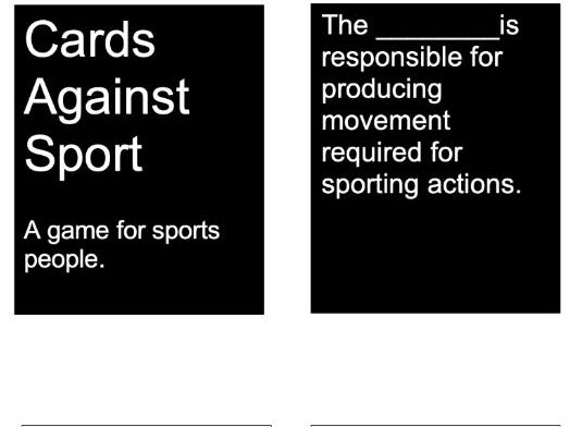Cards Against Sport! | Teaching Resources