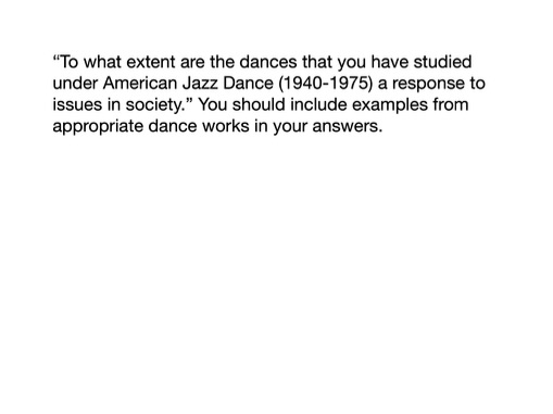 AQA A-Level Dance essay-TopBand-AmericanJazzDance | Teaching Resources