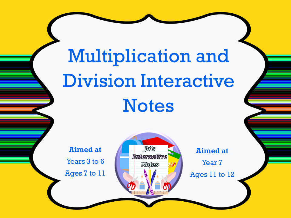Multiplication And Division Interactive Notebook Teaching Resources