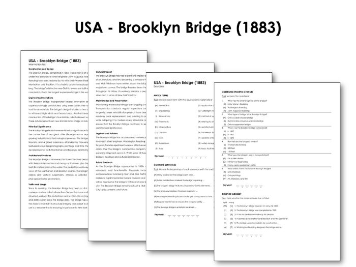 USA - Brooklyn Bridge (1883) | Teaching Resources