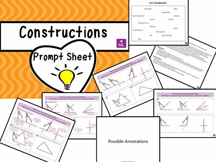 Constructions Prompt Sheet | Teaching Resources