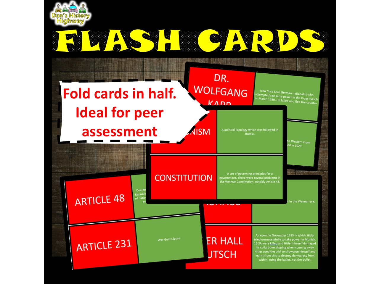 Germany 1919-45 Revision Cards (200+ cards) | Teaching Resources