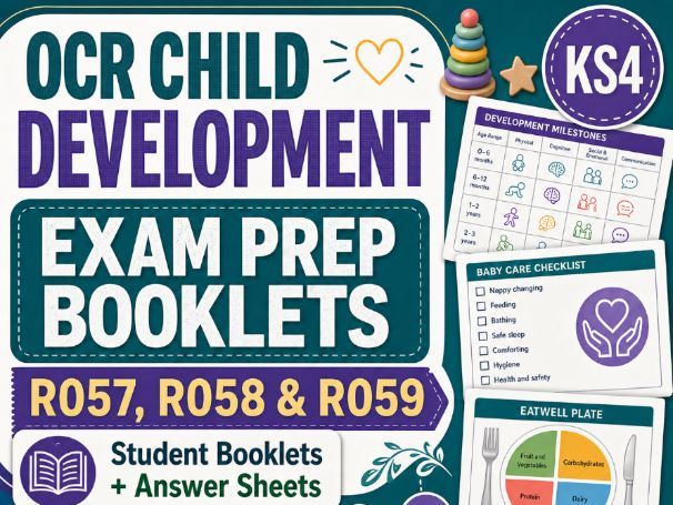 Child Development Exam Prep Booklets | R057, R058 and R059 | Student ...