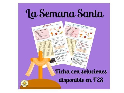 La Semana Santa worksheet with answers. It includes Role Play practise ...