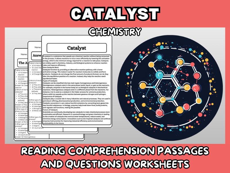 Catalyst - Chemistry Reading Comprehension Passages & Questions ...