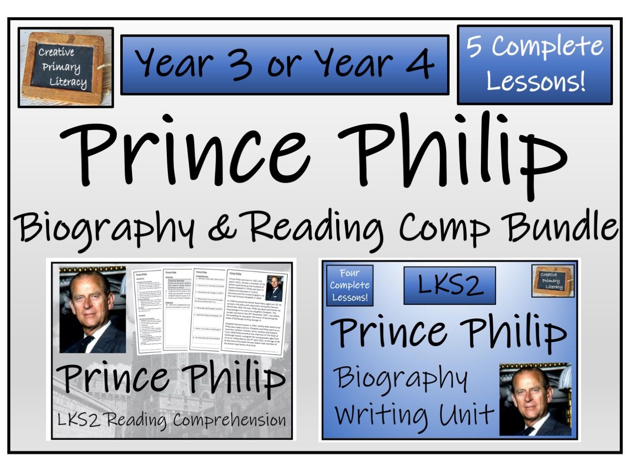 LKS2 Prince Philip Reading Comprehension & Biography Bundle | Teaching ...