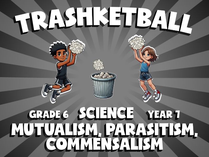Mutualism, Parasitism, Commensalism TRASHKETBALL Science Game | No-Prep ...