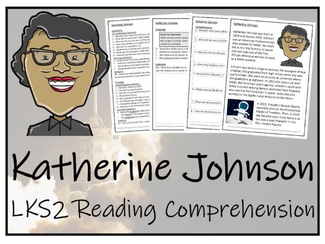 LKS2 Katherine Johnson Reading Comprehension & Biography Bundle ...