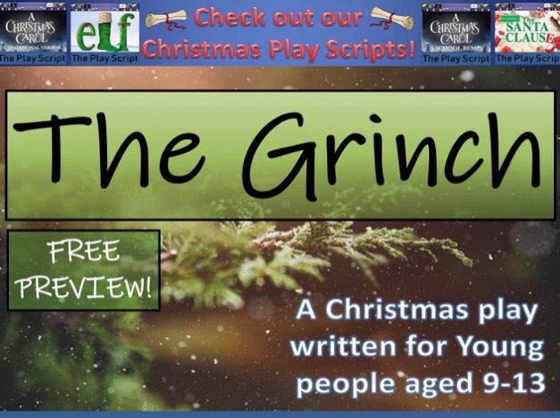 FREE PREVIEW - Christmas Play Script - The Grinch | Teaching Resources