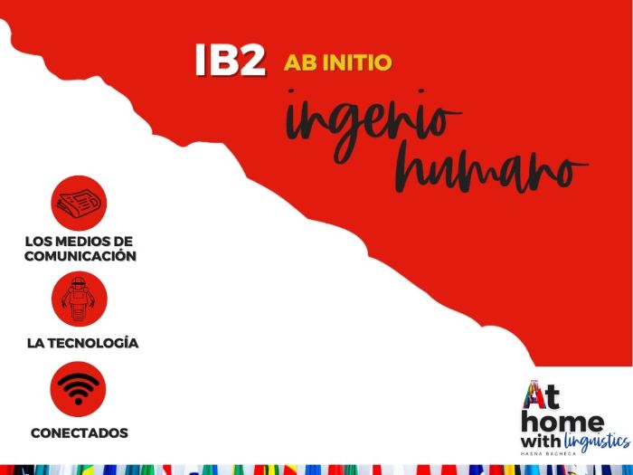 Spanish Vocabulary List Human Ingenuity IB2 - Ab Initio | Teaching ...