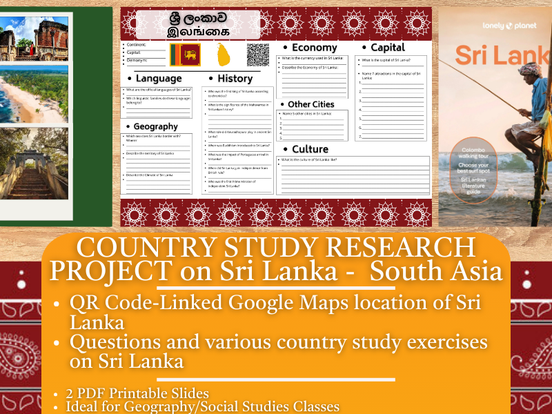 Country Study Research Project - Sri Lanka - Social Studies Report ...