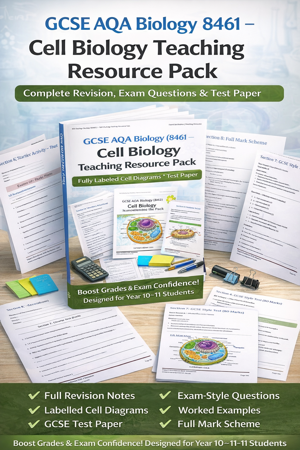 GCSE AQA Biology Cell Biology | Complete Teaching Resource Pack ...