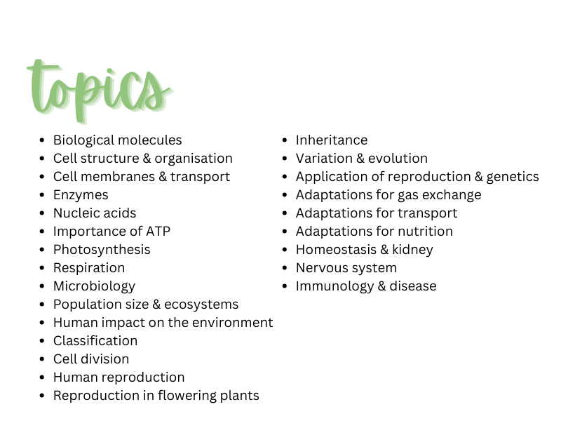 AS and A level Biology Notes Bundle | Teaching Resources