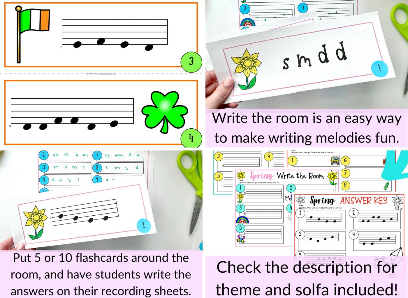 Do Re Mi St. Patrick's Day Write the Room for Solfege Patterns ...