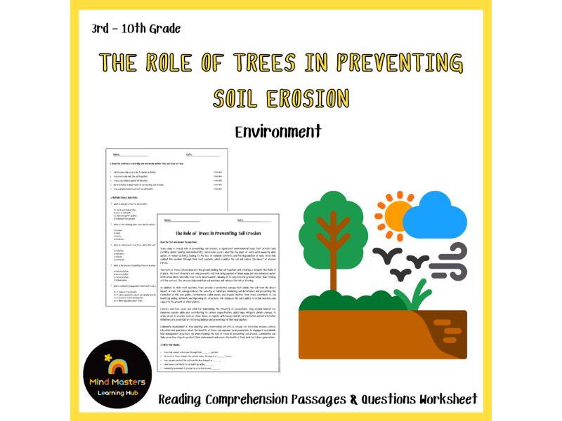The Role of Trees in Preventing Soil Erosion Reading Comprehension ...