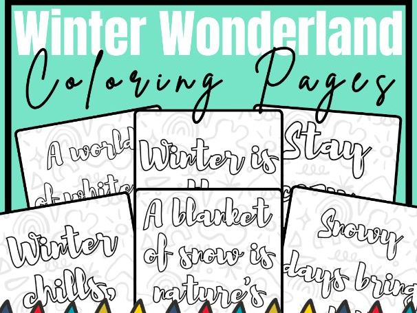 Cozy Quotes for a Winter Wonderland : Coloring Pages {Coloring Book ...