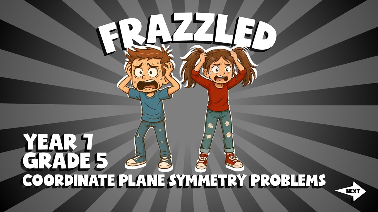Coordinate Plane Symmetry Problems FRAZZLED Maths Game | No-Prep Year 7 ...