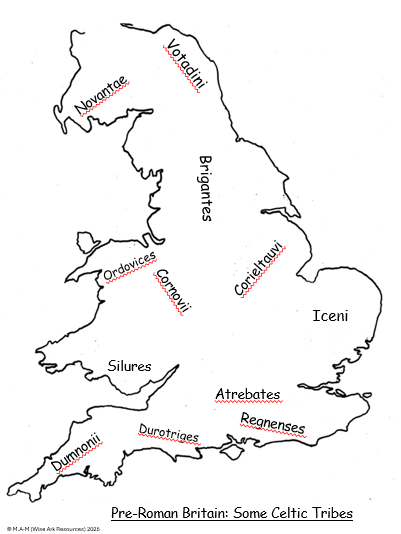 Stone Age to Iron Age Britain: Iron Age tribes – map | Teaching Resources