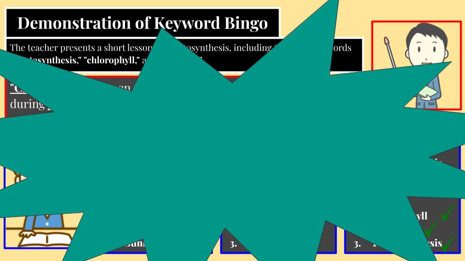 Keyword Bingo! | Teaching Resources