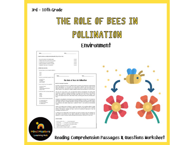 The Role of Bees in Pollination Reading Comprehension Passages ...