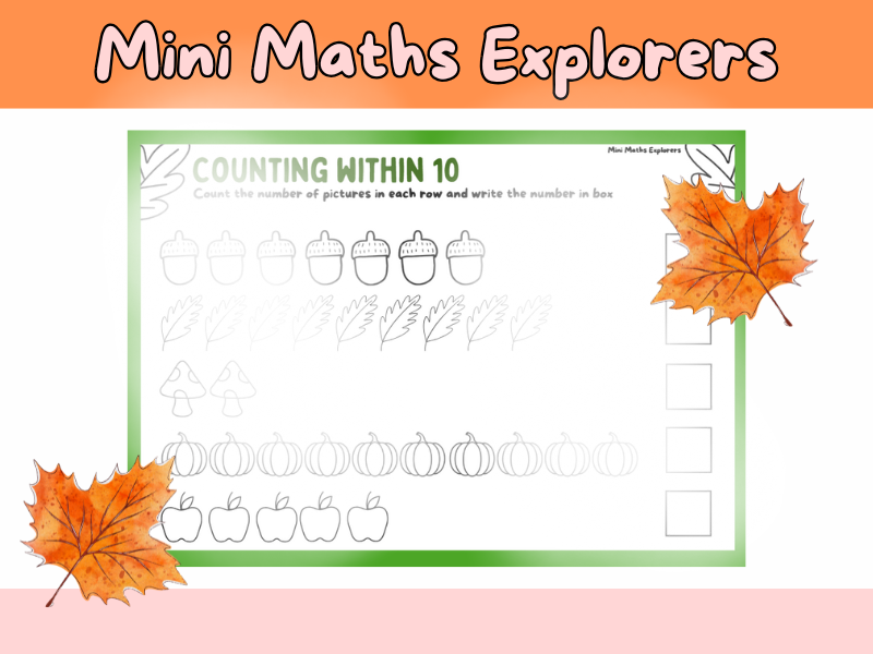 Autumn themed - Counting within and to 10 | Teaching Resources