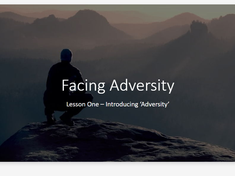 A Complete SoW on Creative Writing on the Theme of Facing Adversity ...