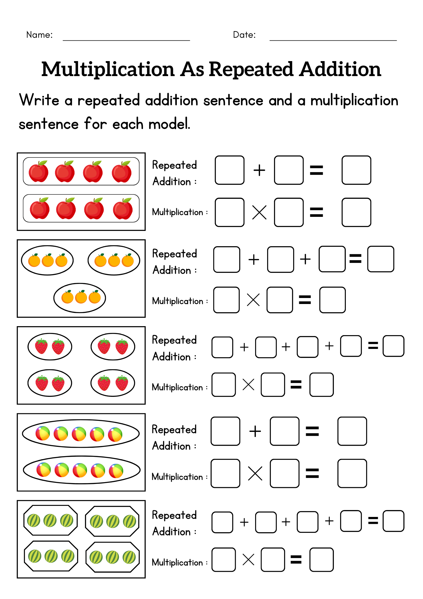 Repeated Addition Worksheet Live Worksheets 47 OFF