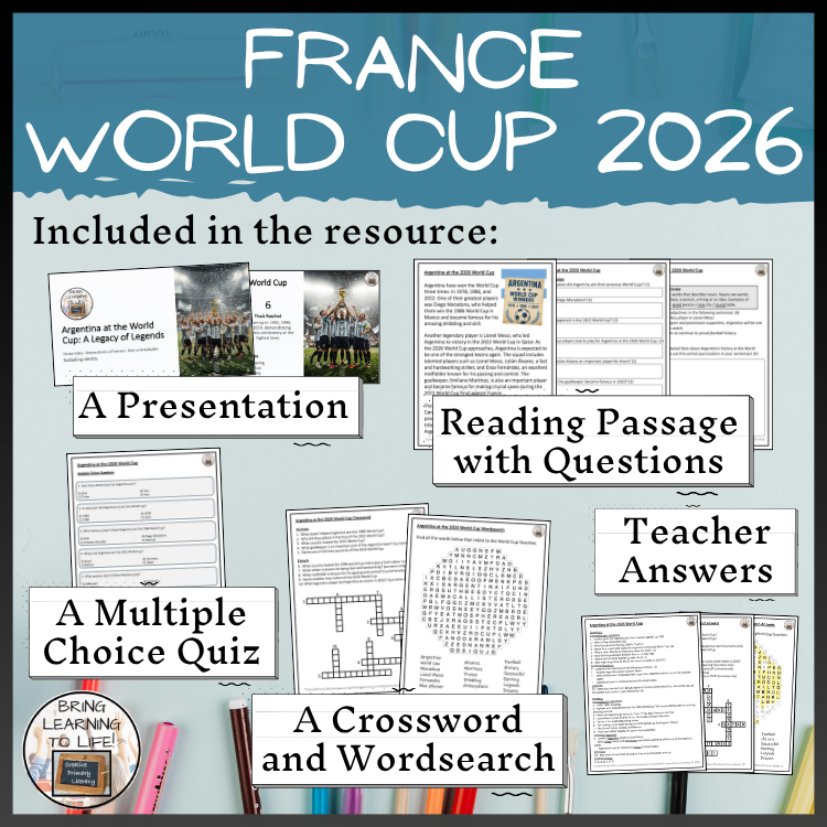 Argentina World Cup 2026 Reading Comprehension Activities | Year 3 or ...