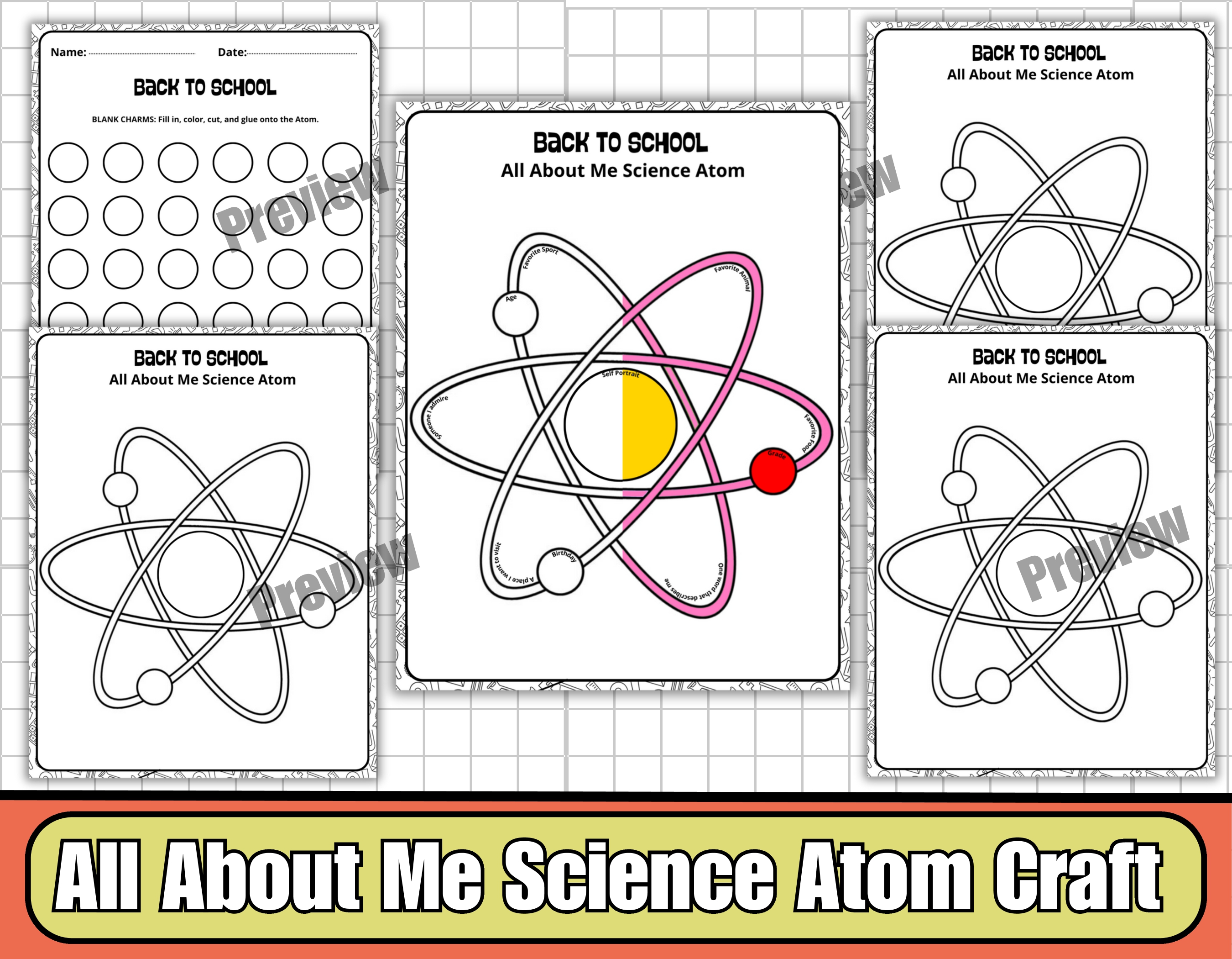 All About Me Science Atom-Get to Know Me-Back to School Activity-Cut ...