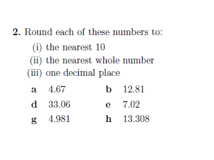 Rounding numbers to the nearest 10, 100, 1000, whole number and 1 ...