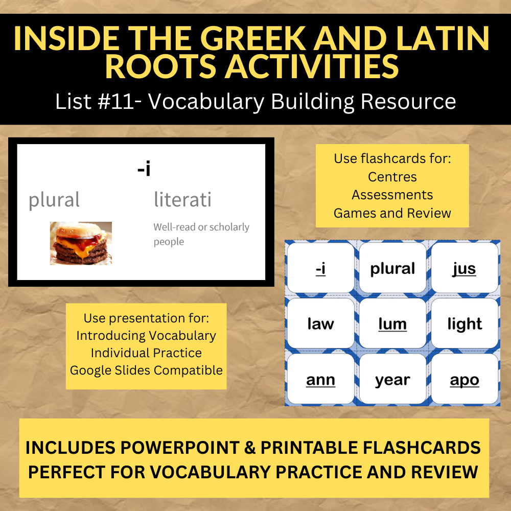 Greek and Latin Roots Vocabulary Activities | List #11 | Prefixes ...
