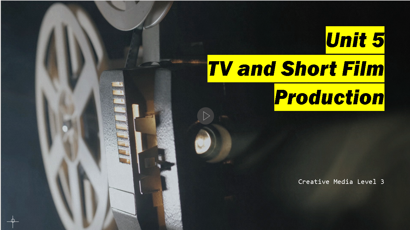 OCR Level 3 media Unit 5 TV and short film production | Teaching Resources