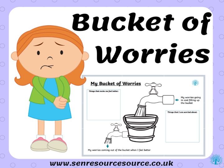 My Bucket of Worries Worksheet | Teaching Resources