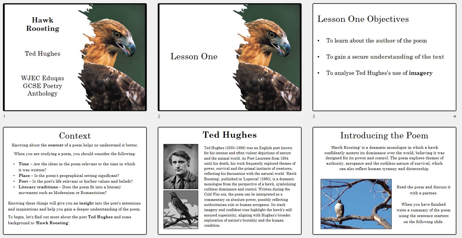 Hawk Roosting | Teaching Resources