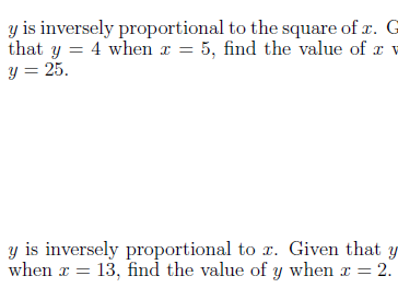 Four worksheets on direct and inverse proportion (with solutions ...