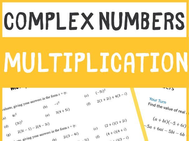 Multiplying Complex Numbers Lesson Teaching Resources