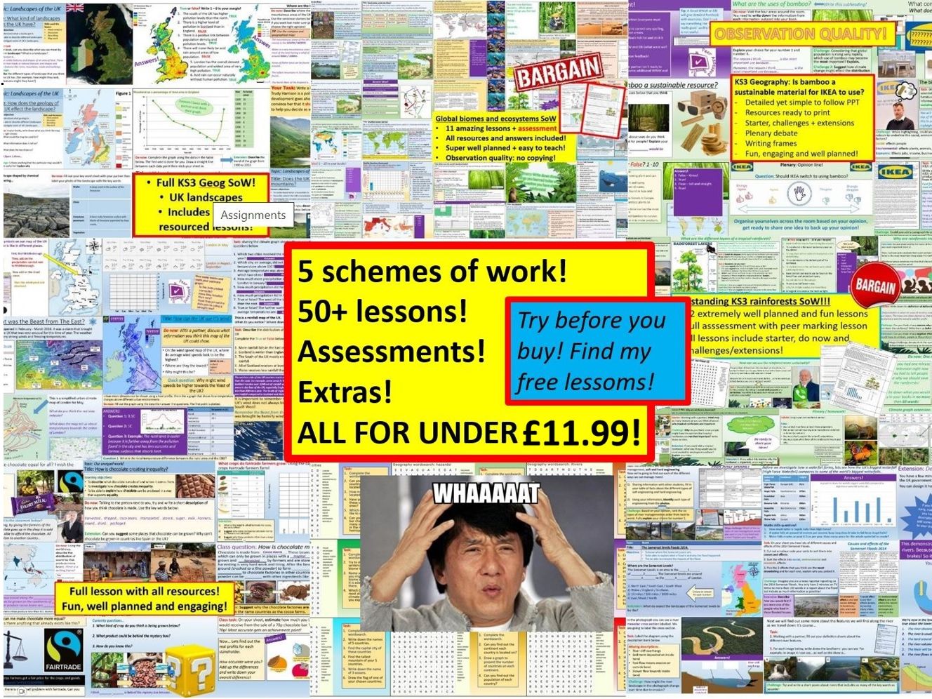 ALL OF MY KS3 GEOGRAPHY RESOURCES!!! 6x SoW/60+ lessons! Rivers ...