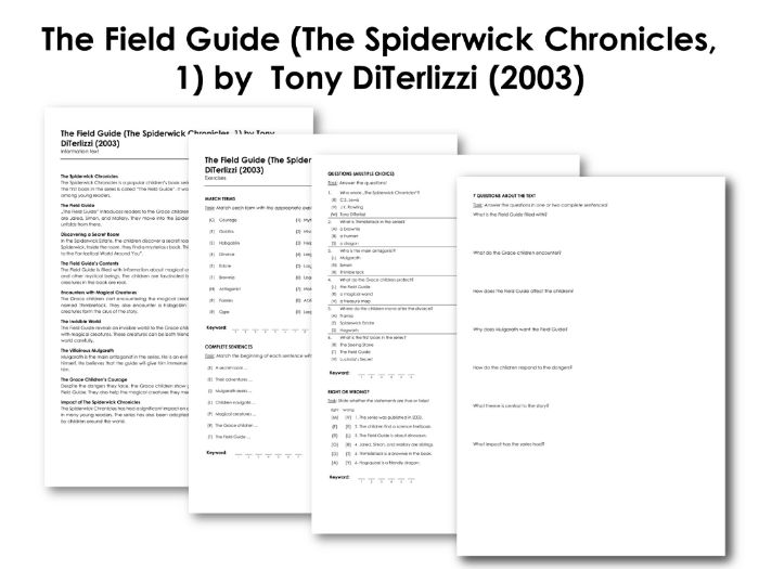 The Field Guide (The Spiderwick Chronicles, 1) by Tony DiTerlizzi (2003 ...