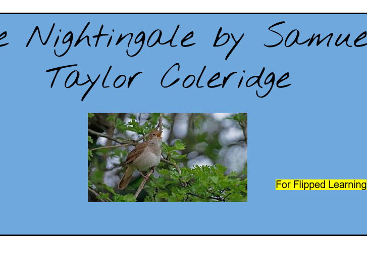Coleridge The Nightingale | Teaching Resources