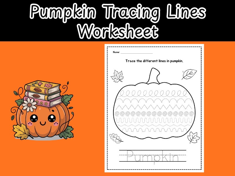Free Pumpkin Tracing Lines Worksheet | Teaching Resources