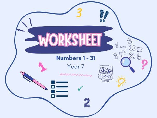 Les nombres 1-31 - Worksheet - Numbers in French | Teaching Resources