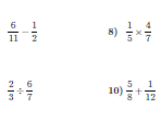 Fraction operations worksheet no 2 (with solutions) | Teaching Resources