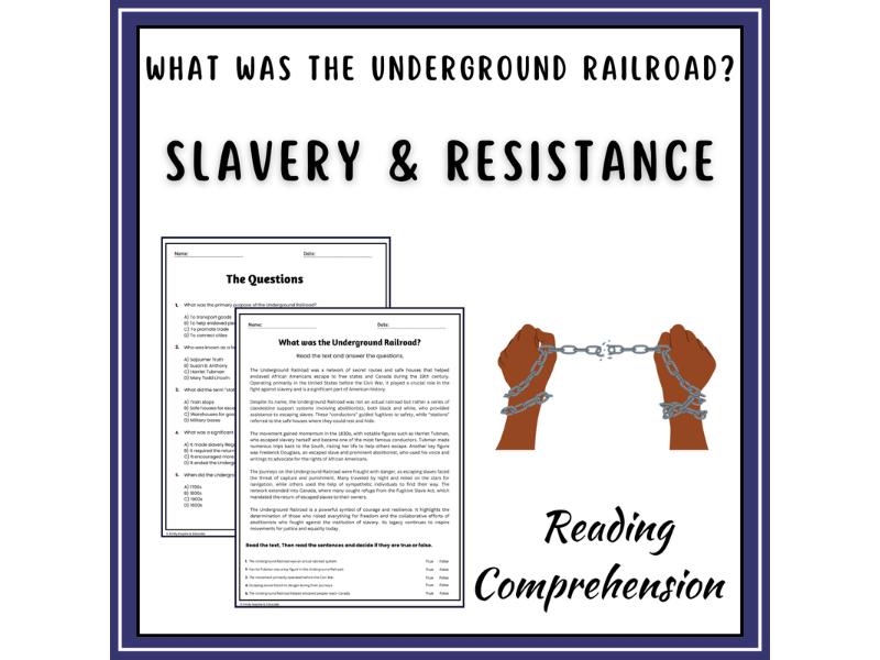 What Was the Underground Railroad? Reading Comprehension Passages ...