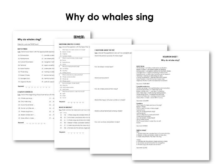 Shouting Whales A Marine Science Teaching Resource
