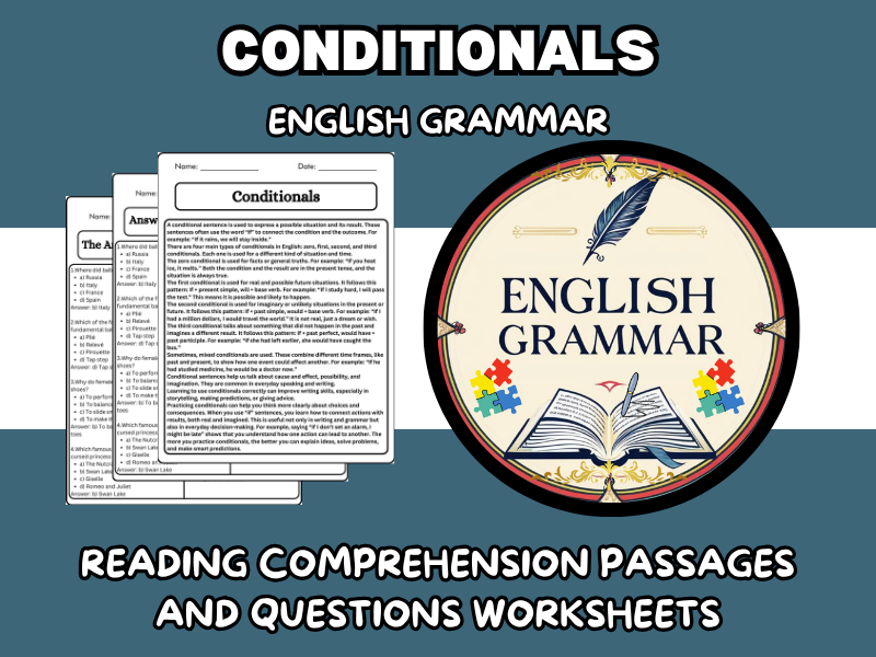 Conditionals - English Grammar Reading Comprehension Passages ...