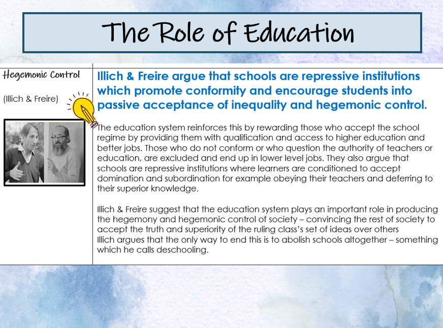 AQA A level Sociology - Education - The Role of Education - Complete ...