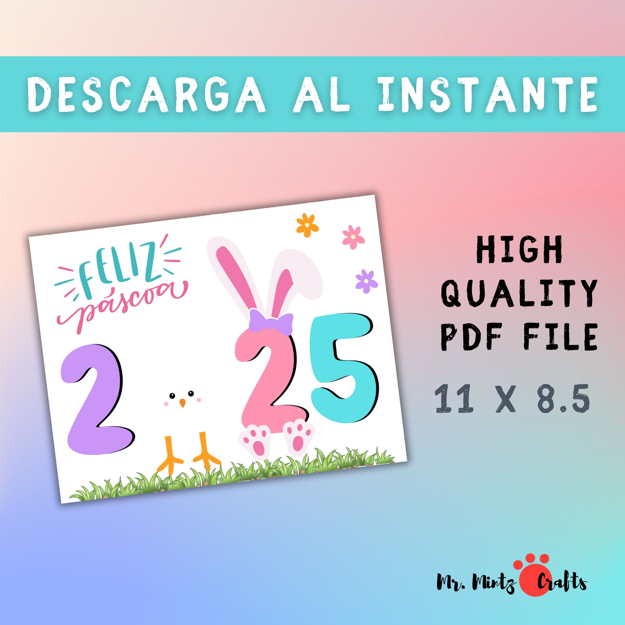 Easter Handprint Craft in Spanish | Manualidad Feliz Pascua Imprimible ...