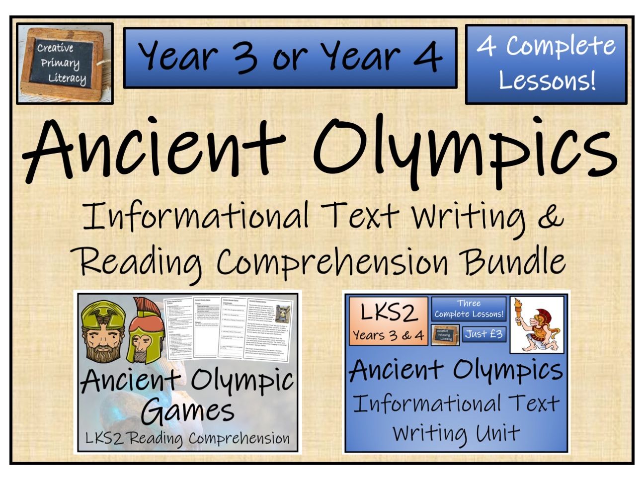 LKS2 History - Ancient Olympics Reading Comprehension & Informational ...