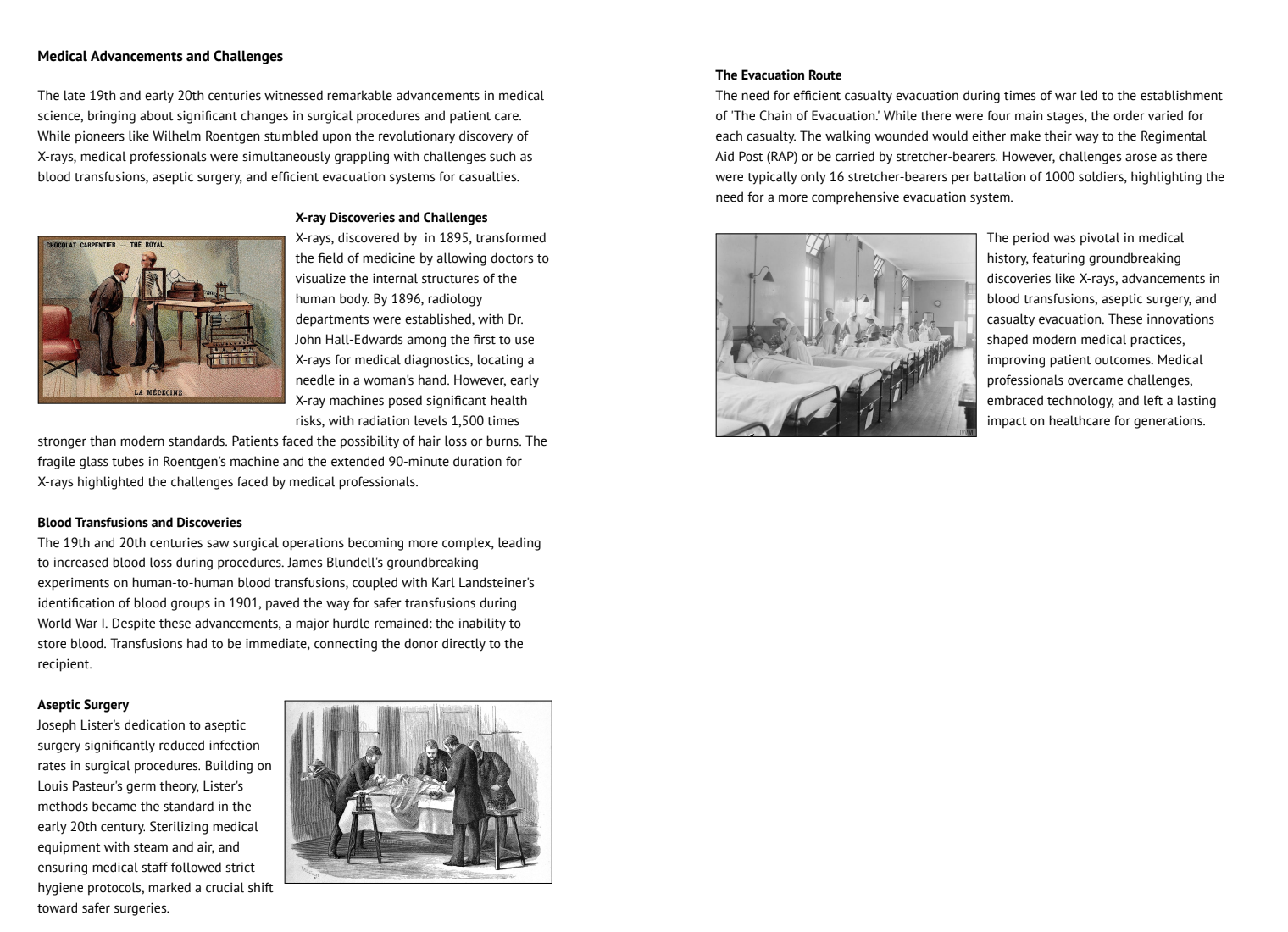 Reading Comprehension for Medical Advancements WWI - British Sector ...