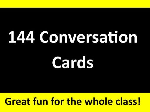 144 Conversation Cards | Teaching Resources